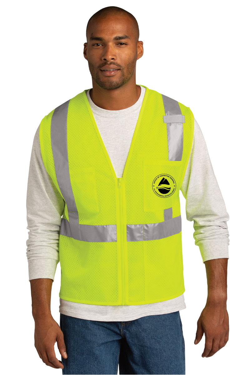 Class 2 Mesh Zippered Vest — Sharp Plant Designs