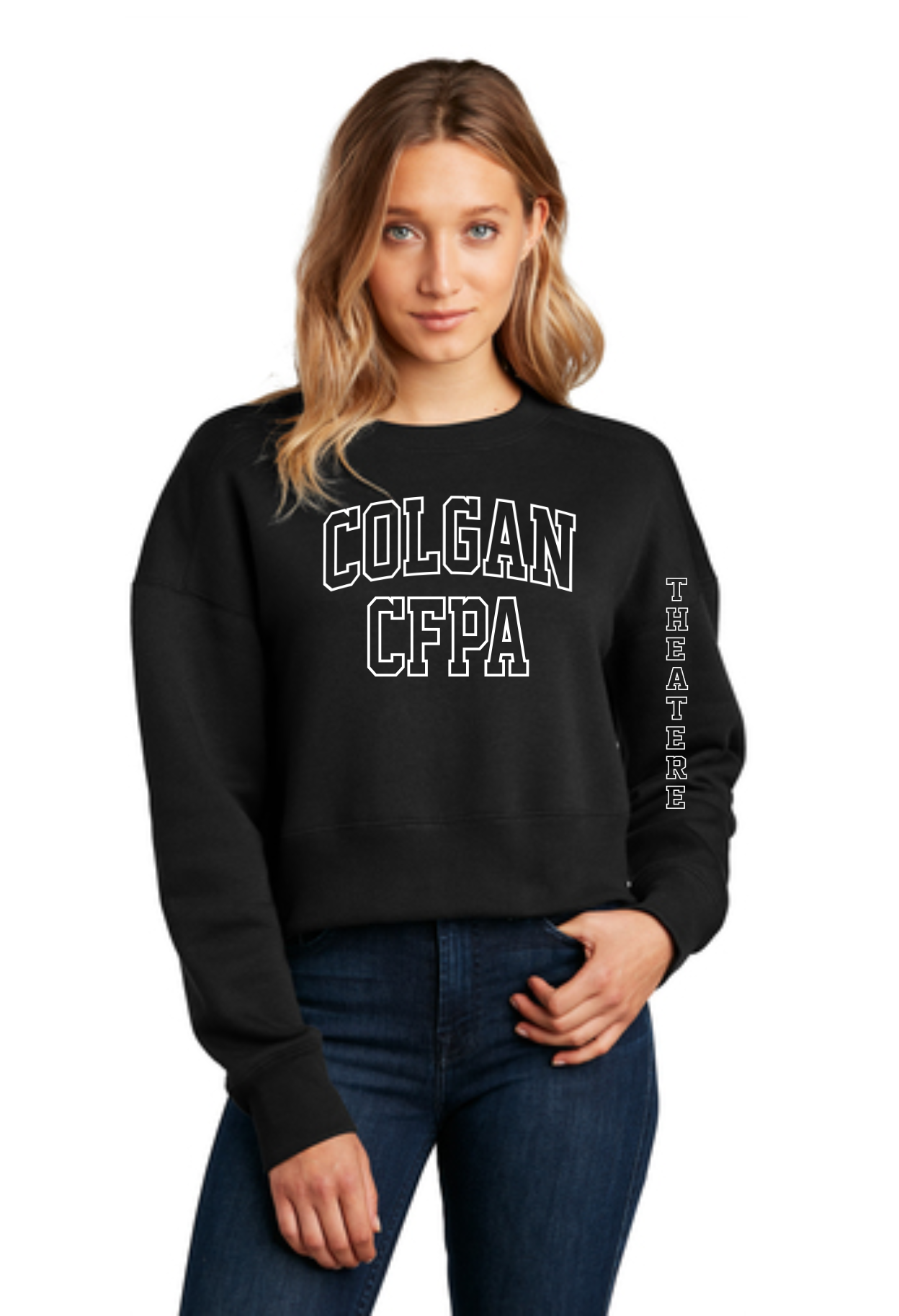 Collegiate Crop Sweatshirt with Concentration — Sharp Plant Designs